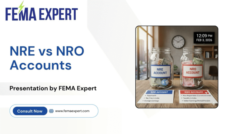 NRE vs NRO Accounts - FEMA, RBI & FDI Advisory India | FEMA Experts